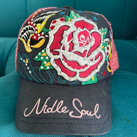 Accessories | Stephanie Nidle Soul Glitter Hat Rose In Rhinestones ...